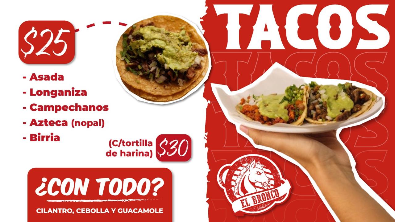 Menú – Tacos El Bronco